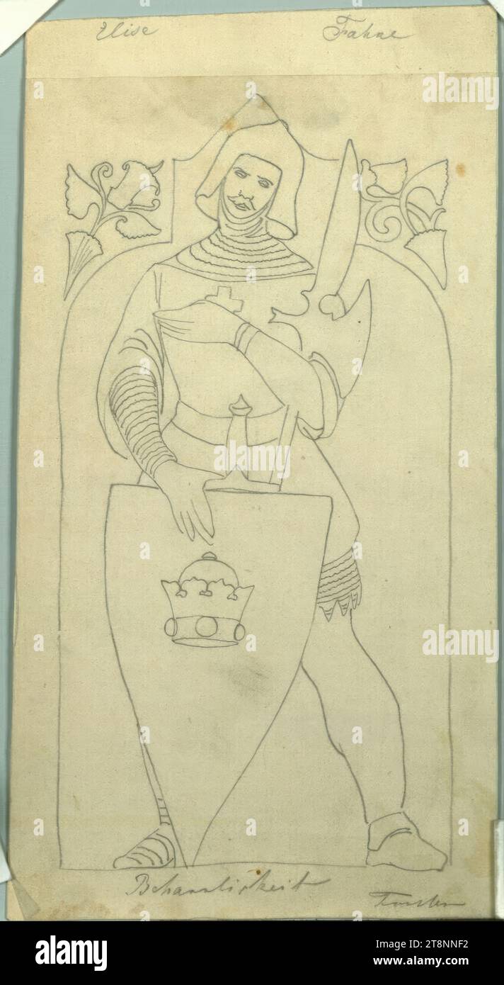 Study on knightly virtue personifications: perseverance, Carl von ...