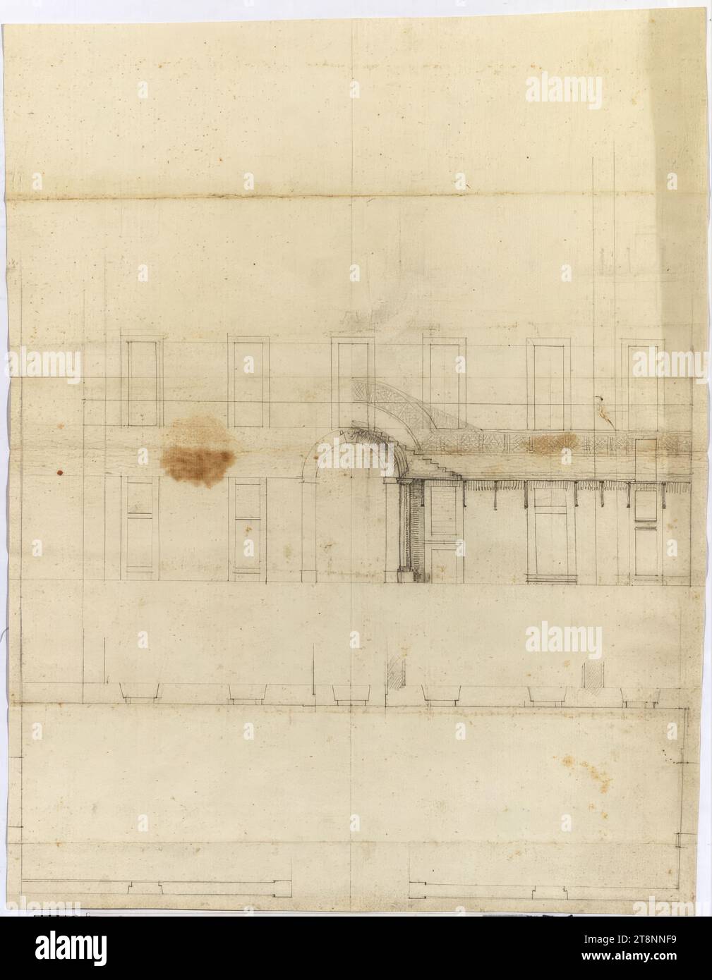 Rome, S.Maria dei Sette Dolori, monastery, facade and entrance hall ...
