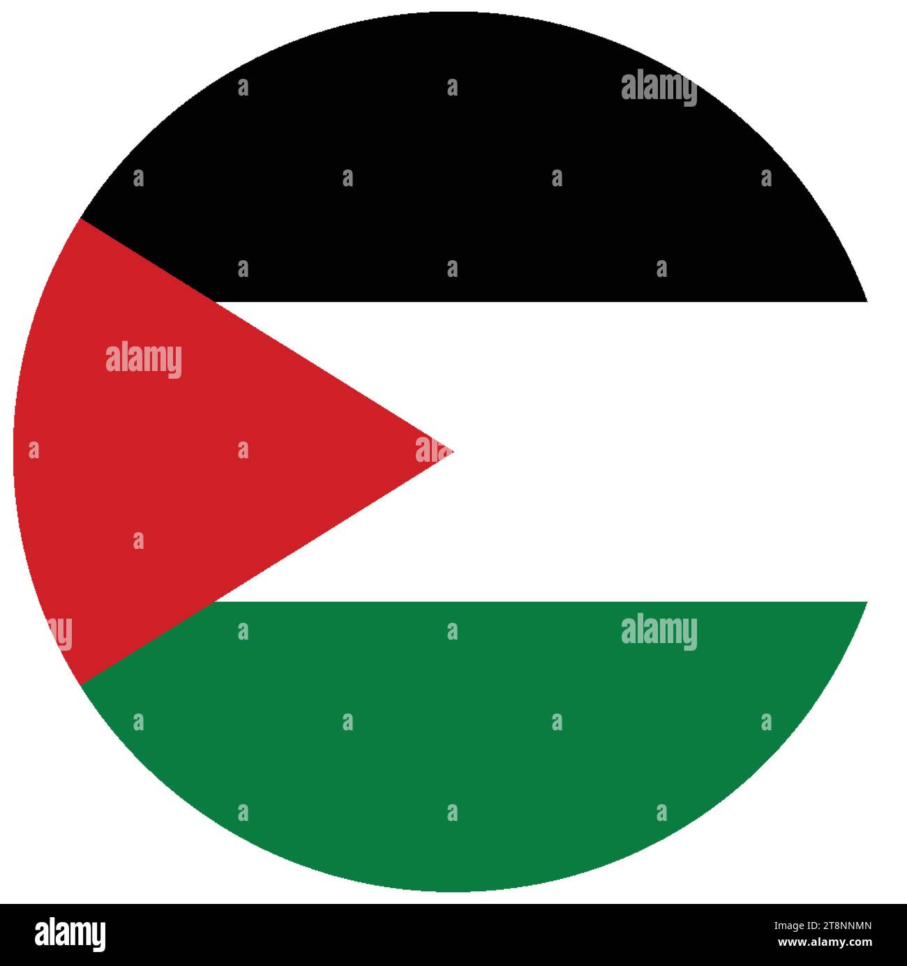 A vector cartoon illustration of a Palestinian flag in a circle Stock ...
