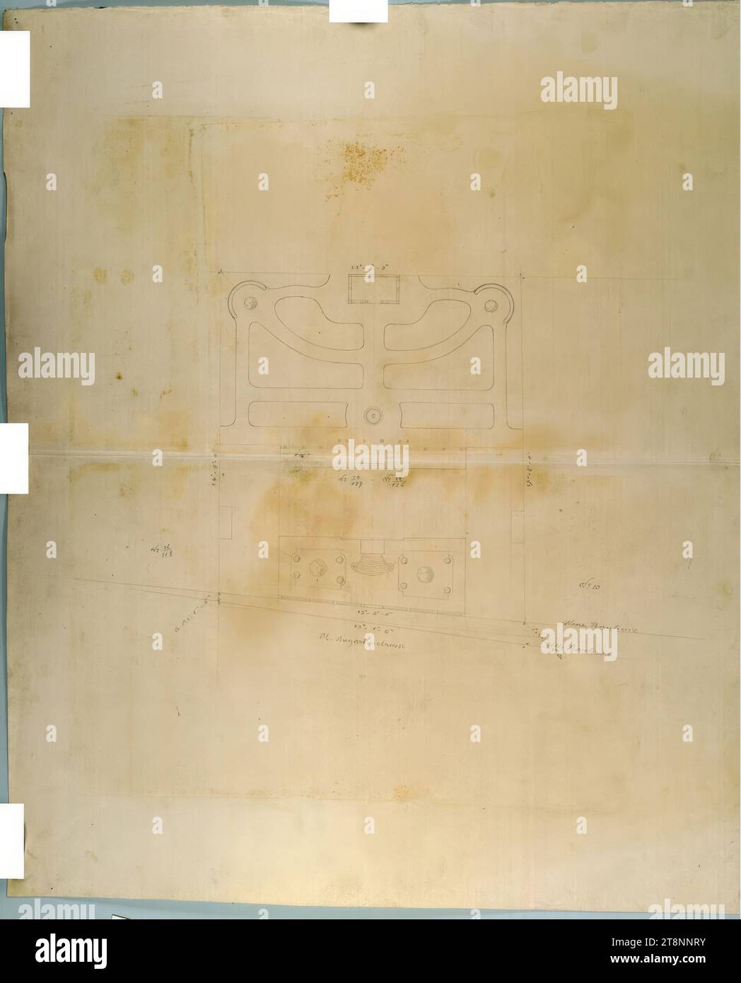 Vienna II, Obere Augartenstraße, children's hospital, site plan, sketch ...