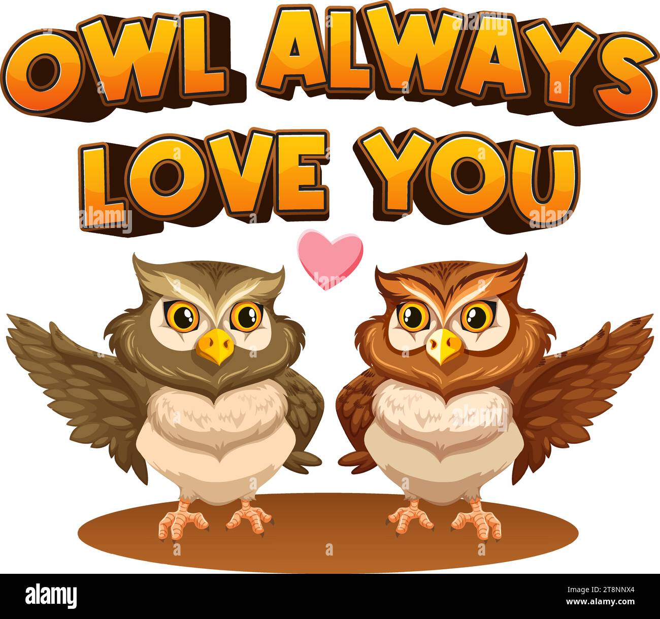 A hilarious cartoon illustration of an owl expressing eternal love ...