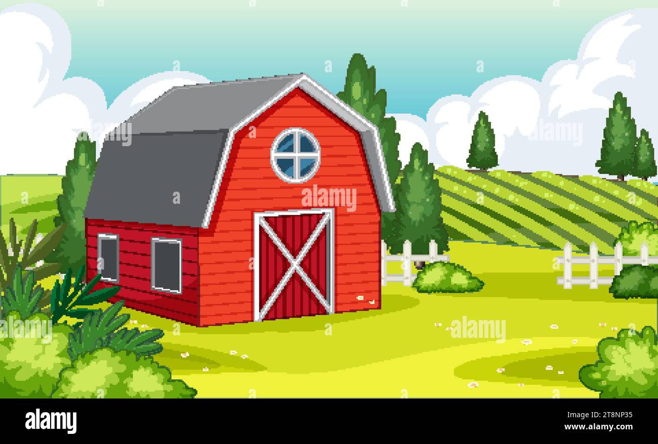 Rustic country picture Stock Vector Images - Alamy