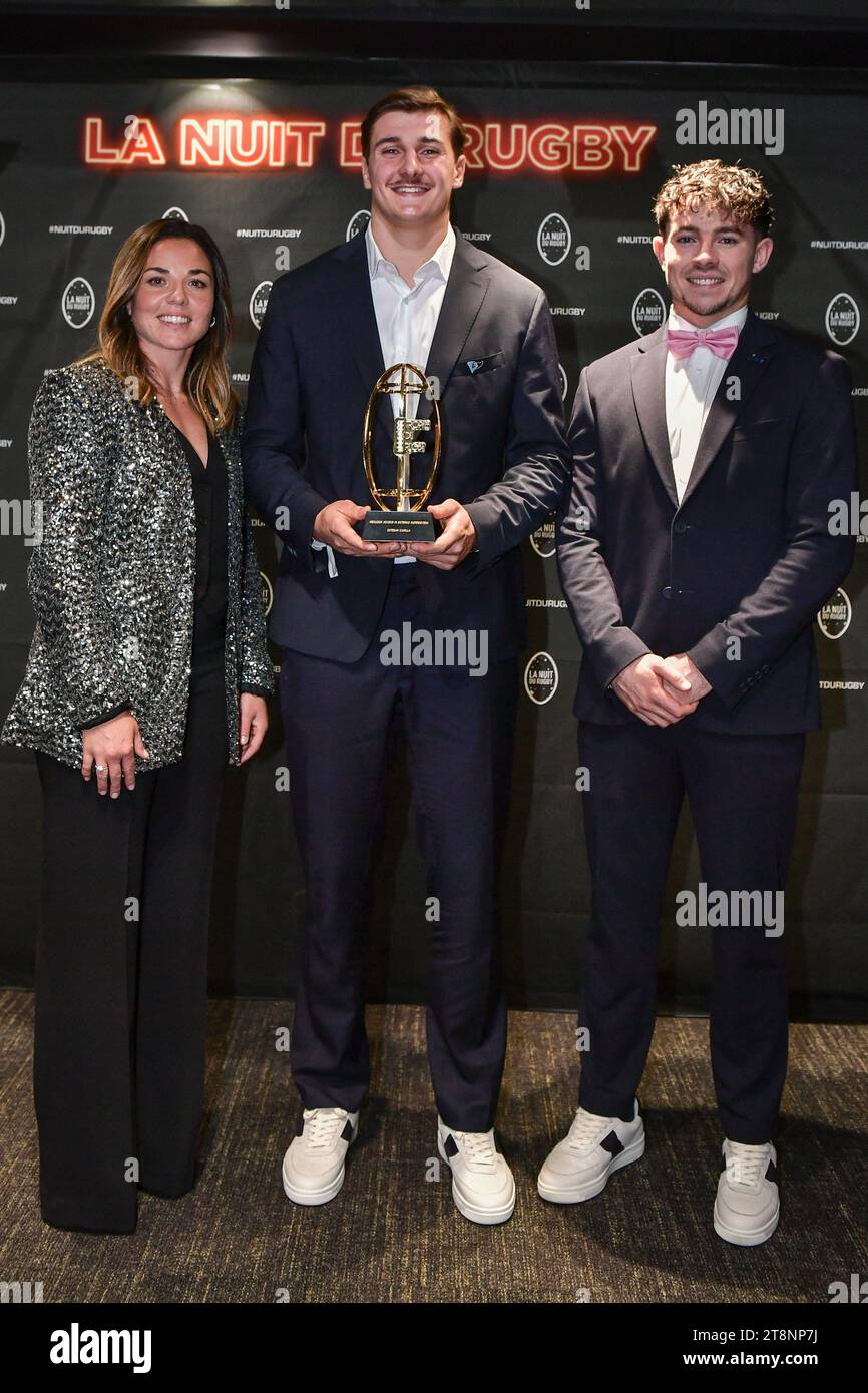 Paris, France. 20th Nov, 2023. French rugby player Esteban Capilla (C ...