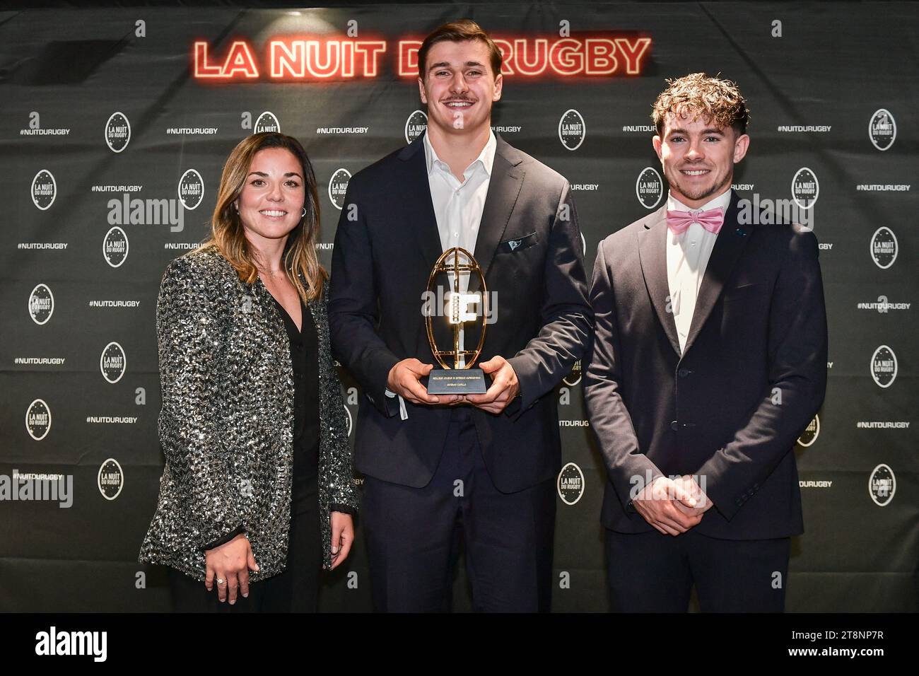 Paris, France. 20th Nov, 2023. French rugby player Esteban Capilla (C ...