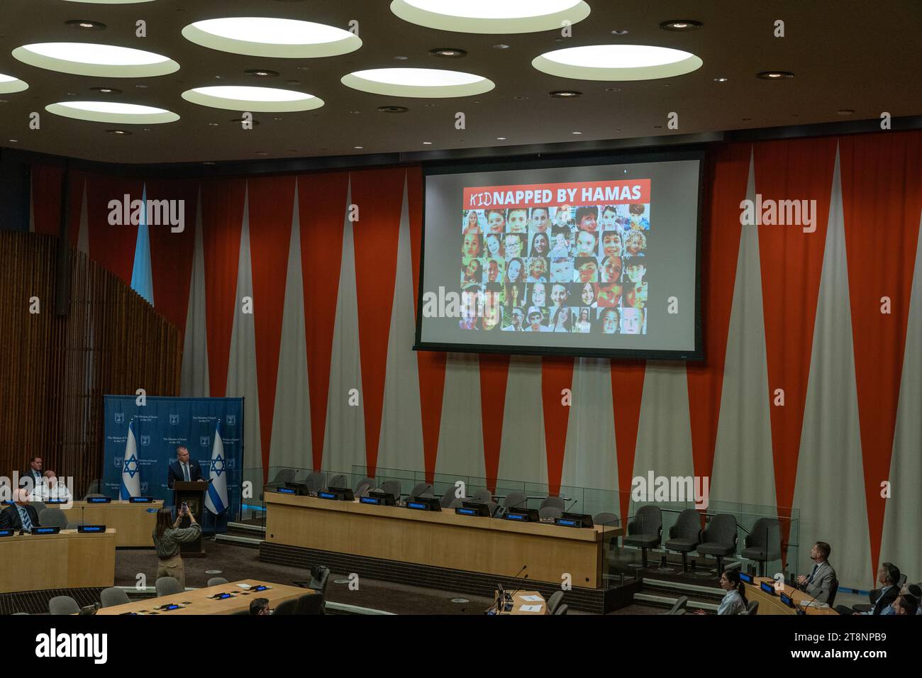 Ambassador Gilad Erdan speaks during Through the Voice and Eyes of ...