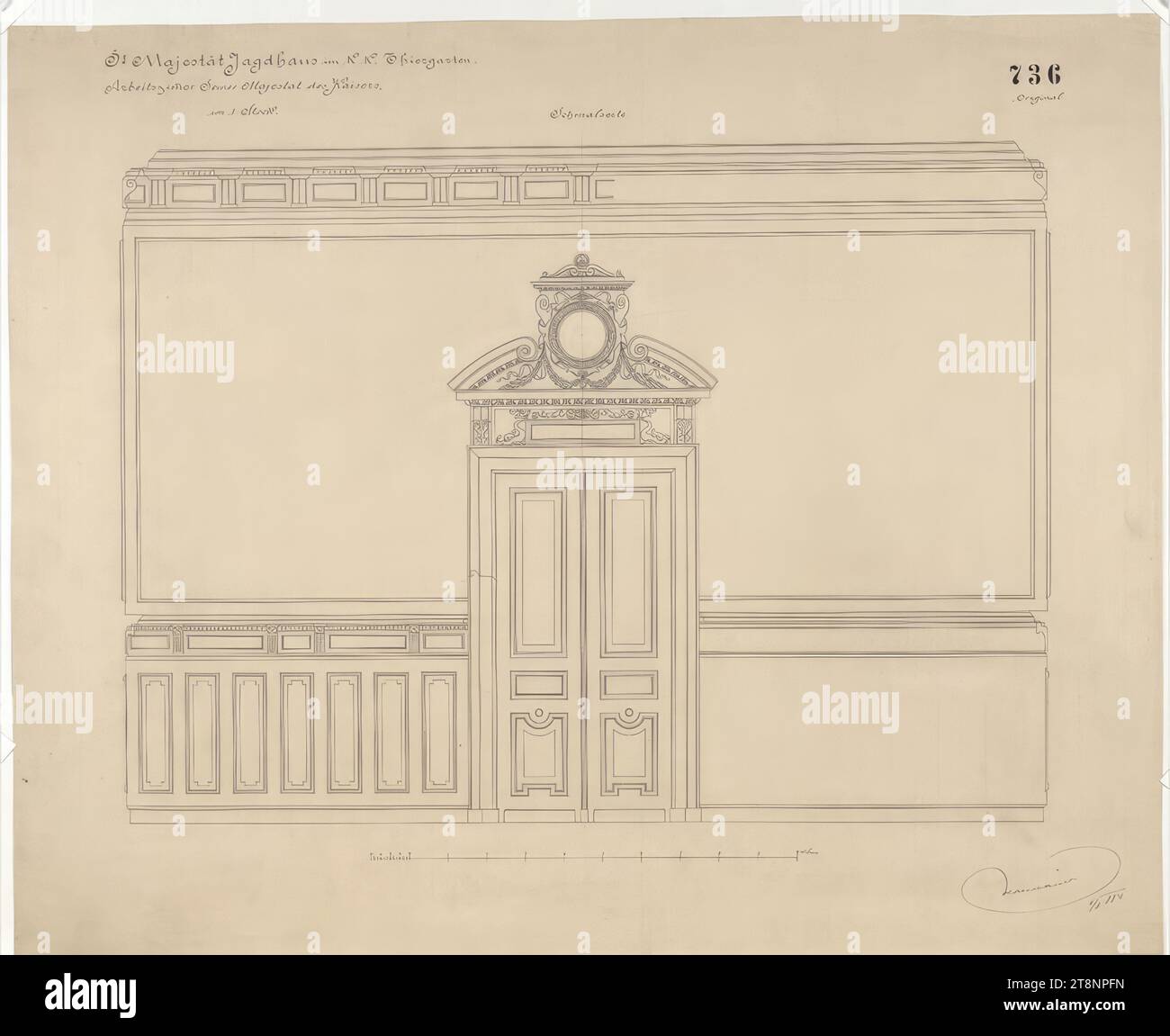 Vienna XIII, Hermesvilla, Carl von Hasenauer (Vienna 1833 - 1894 Vienna ...