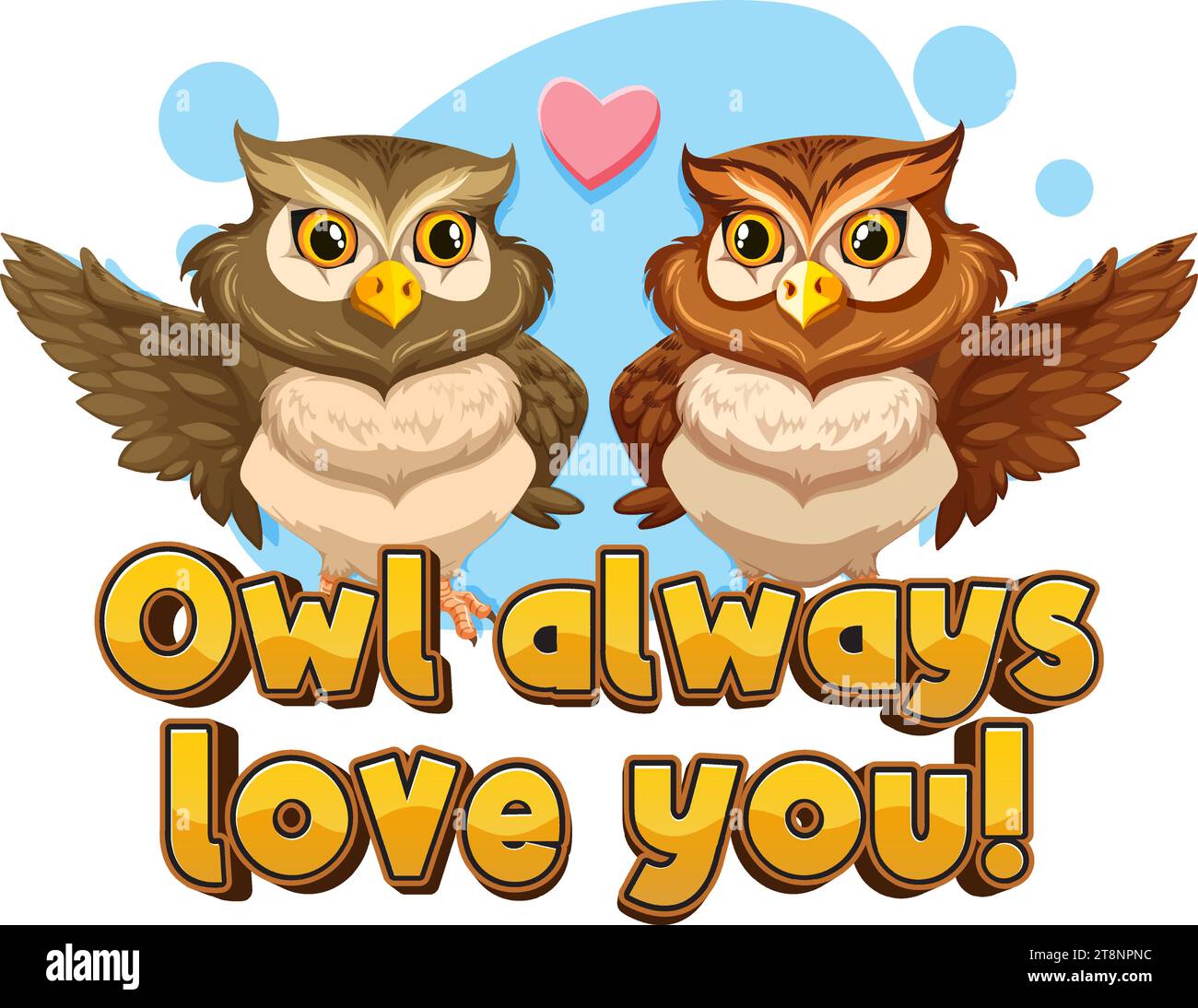 A hilarious cartoon illustration of an owl expressing eternal love ...