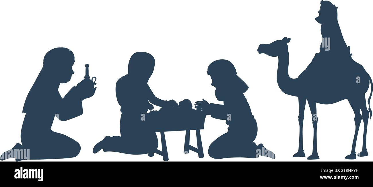 Illustration depicting the biblical story of Jesus' birth Stock Vector ...