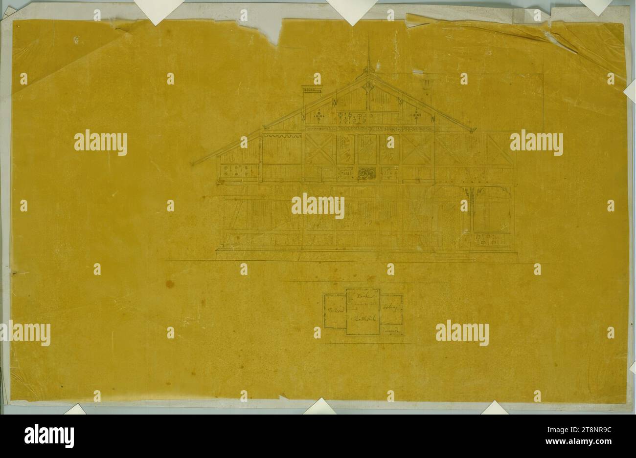 Tyrolean house, floor plan and elevation, Carl von Hasenauer (Vienna ...