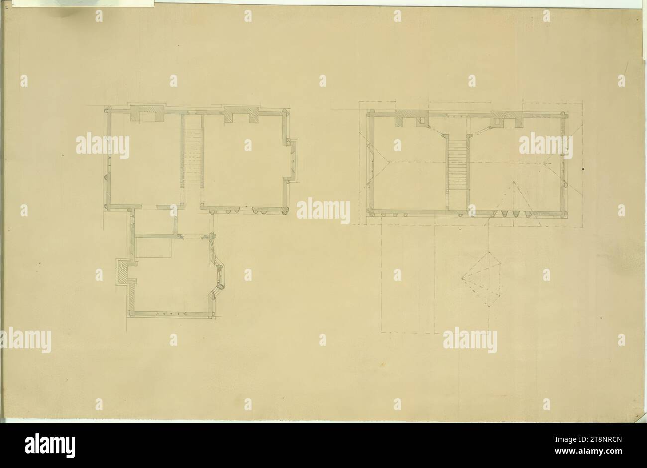 Villa design, ground floor and 1st floor, floor plans, Carl von ...