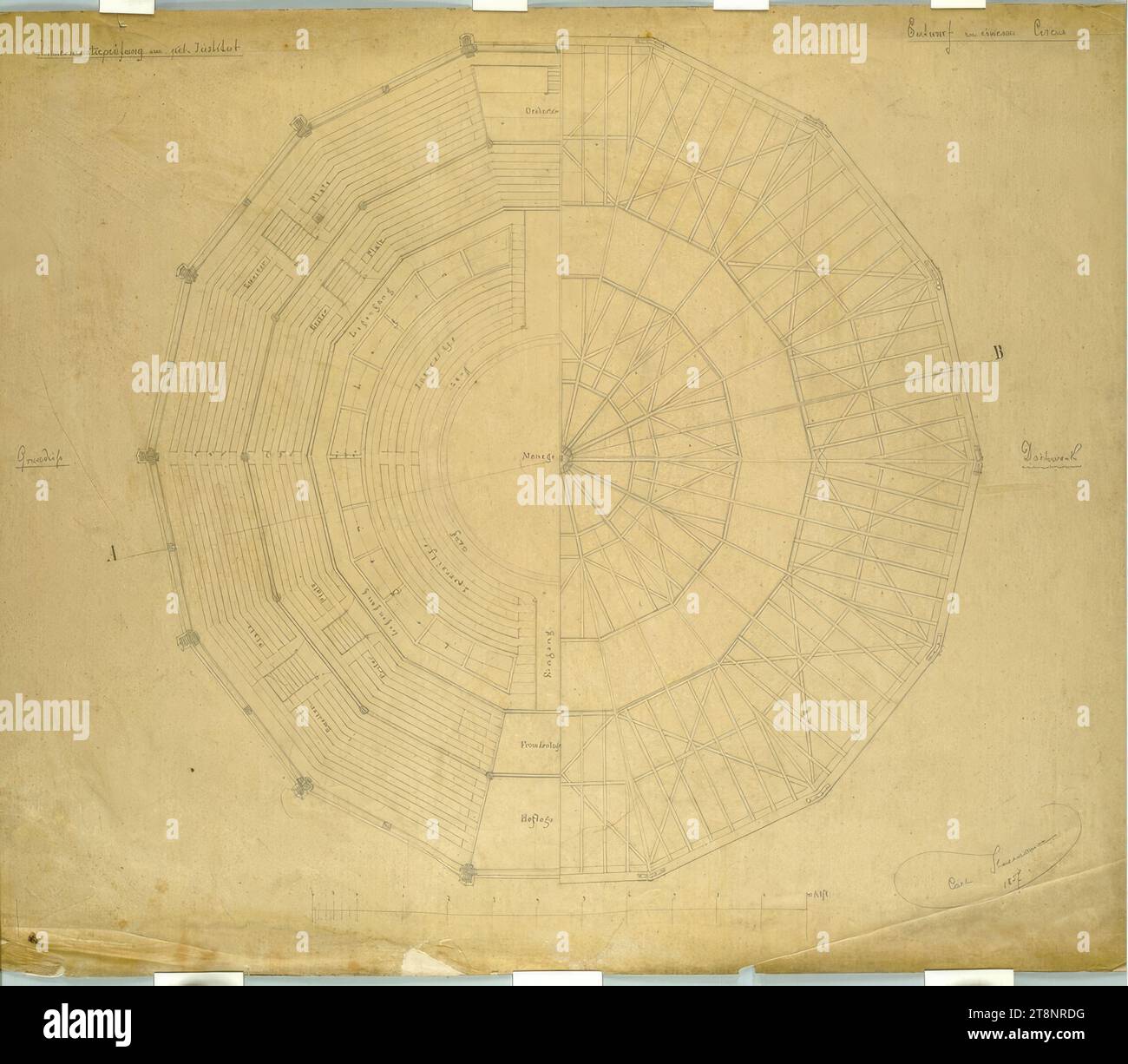 Circus, floor plan, Carl von Hasenauer (Vienna 1833 - 1894 Vienna ...