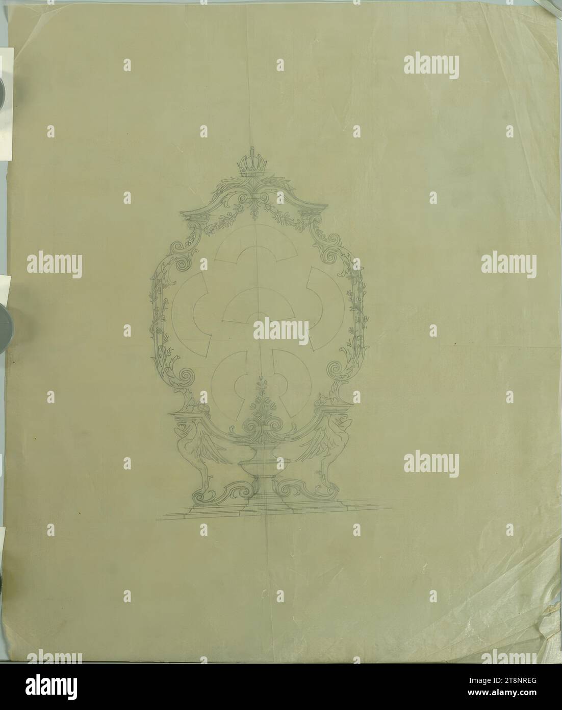 Fireplace screen, elevation, Carl von Hasenauer (Vienna 1833 - 1894 ...
