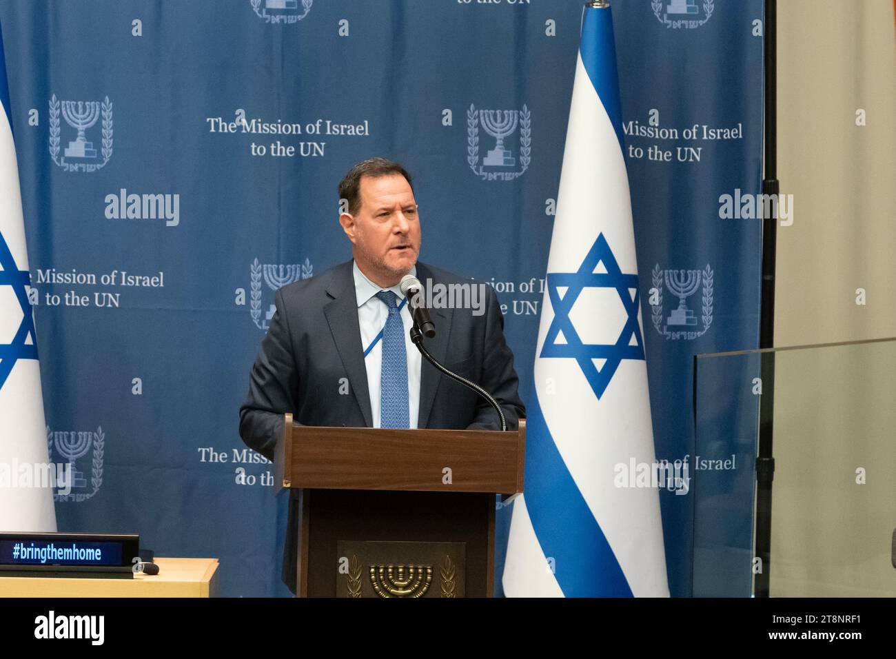 Ambassador Brett Jonathan Miller speaks during Through the Voice and ...