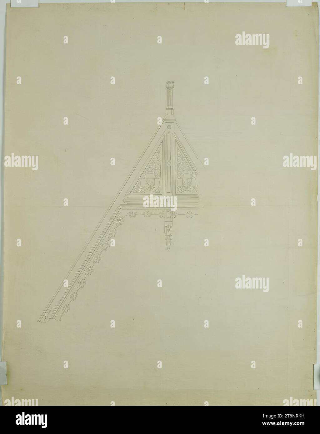 Wooden gable end, elevation, Carl von Hasenauer (Vienna 1833 - 1894 ...