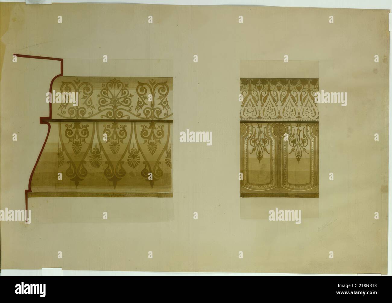 Cornice, designs for decoration, Carl von Hasenauer (Vienna 1833 - 1894 ...
