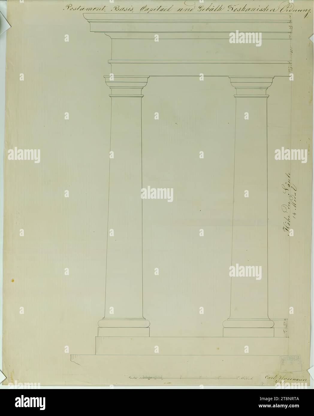 Tuscan Order, Elevation, Carl von Hasenauer (Vienna 1833 - 1894 Vienna ...