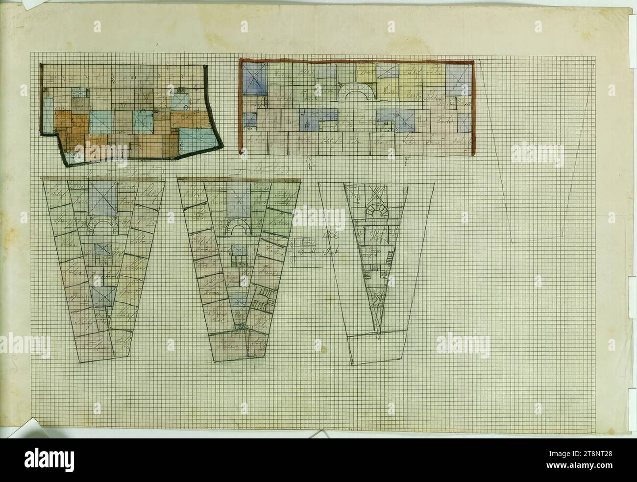 House studies, floor plans, Carl von Hasenauer (Vienna 1833 - 1894 ...