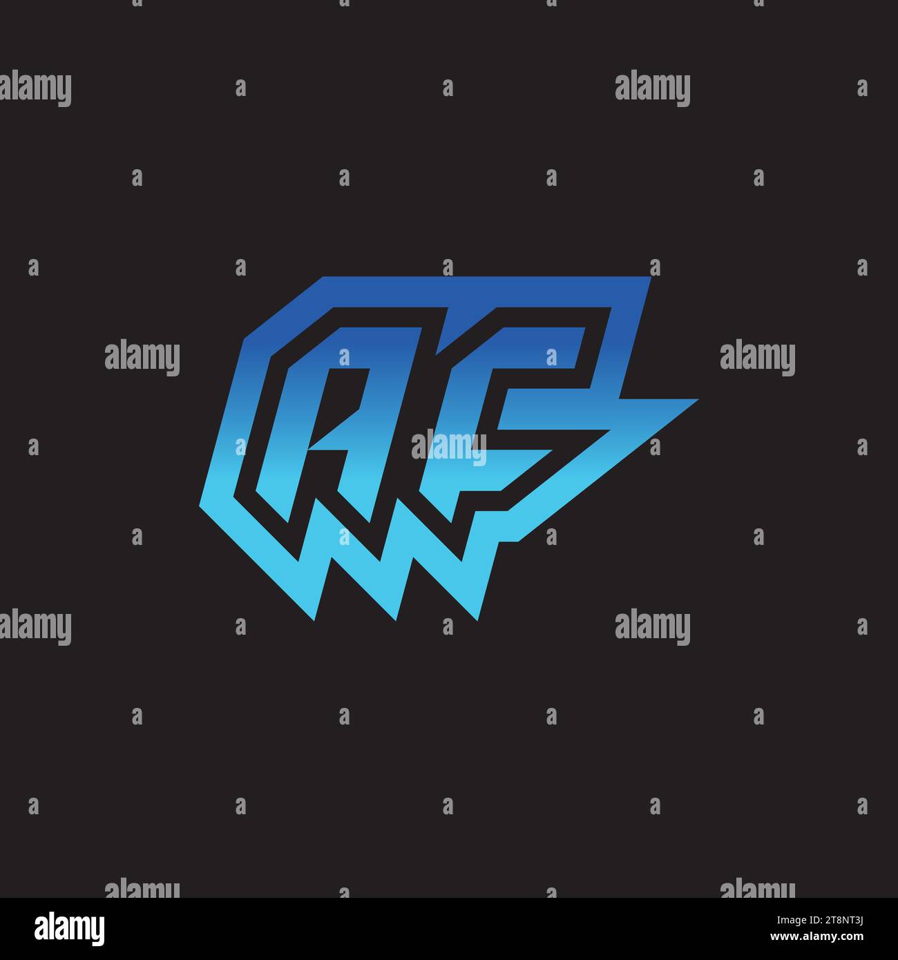 AC initial inspiration logo design esport and gaming clan ideas Stock ...