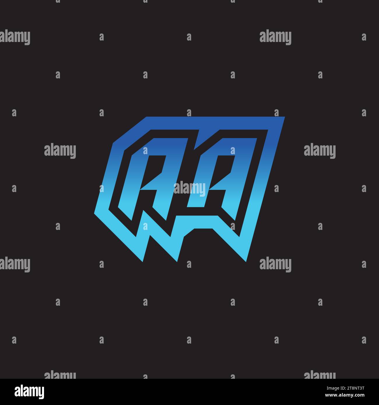 AA initial inspiration logo design esport and gaming clan ideas Stock ...