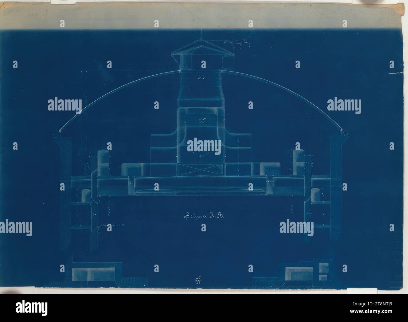 Vienna I, Burgtheater, ventilation system above the auditorium, section ...