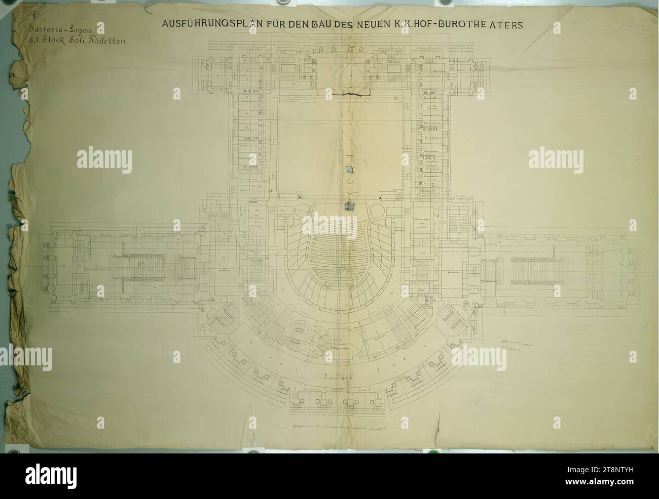 Vienna I, Burgtheater, ground floor, floor plan, Carl von Hasenauer ...