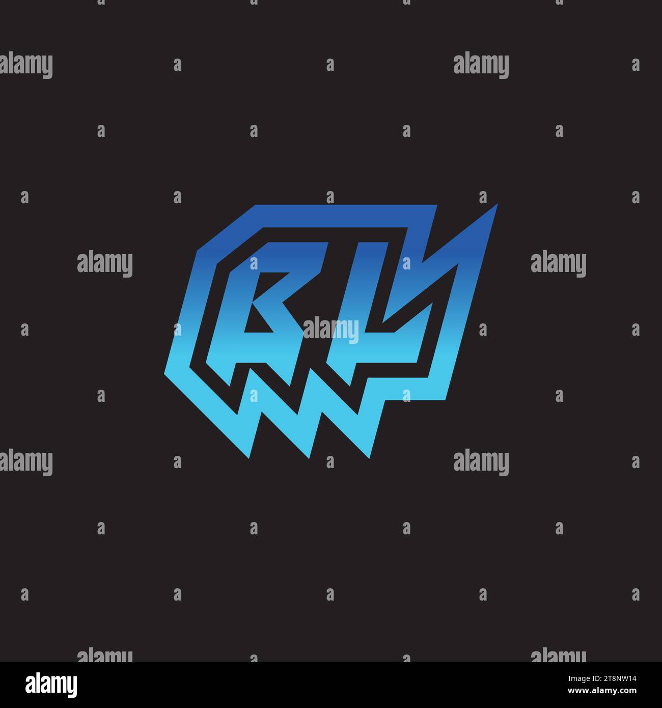 BL initial inspiration logo design esport and gaming clan ideas Stock ...