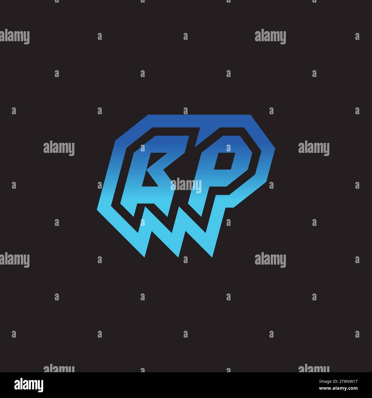 BP initial inspiration logo design esport and gaming clan ideas Stock ...