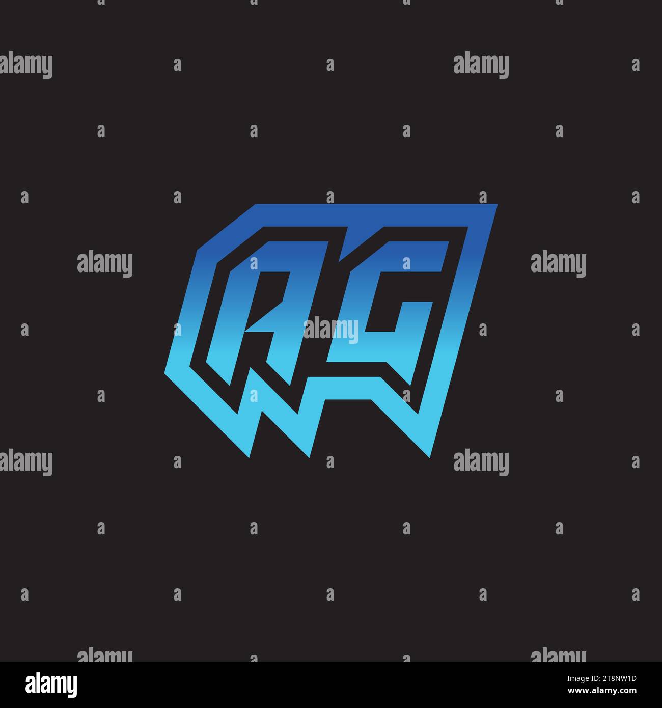 AG initial inspiration logo design esport and gaming clan ideas Stock ...
