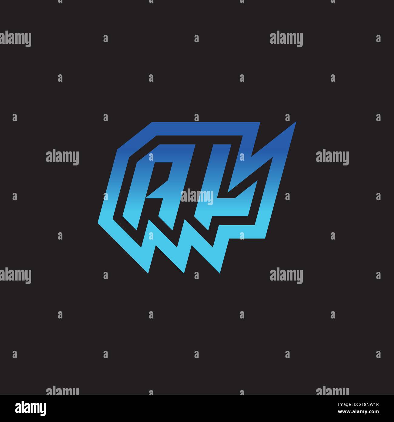 AL initial inspiration logo design esport and gaming clan ideas Stock ...