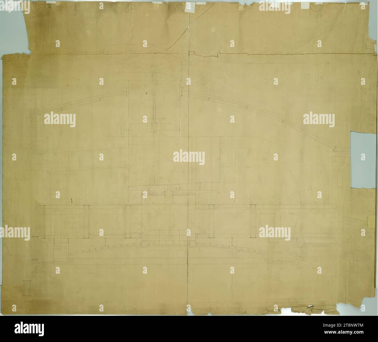 Vienna I, Burgtheater, roof truss above the auditorium with ventilation ...