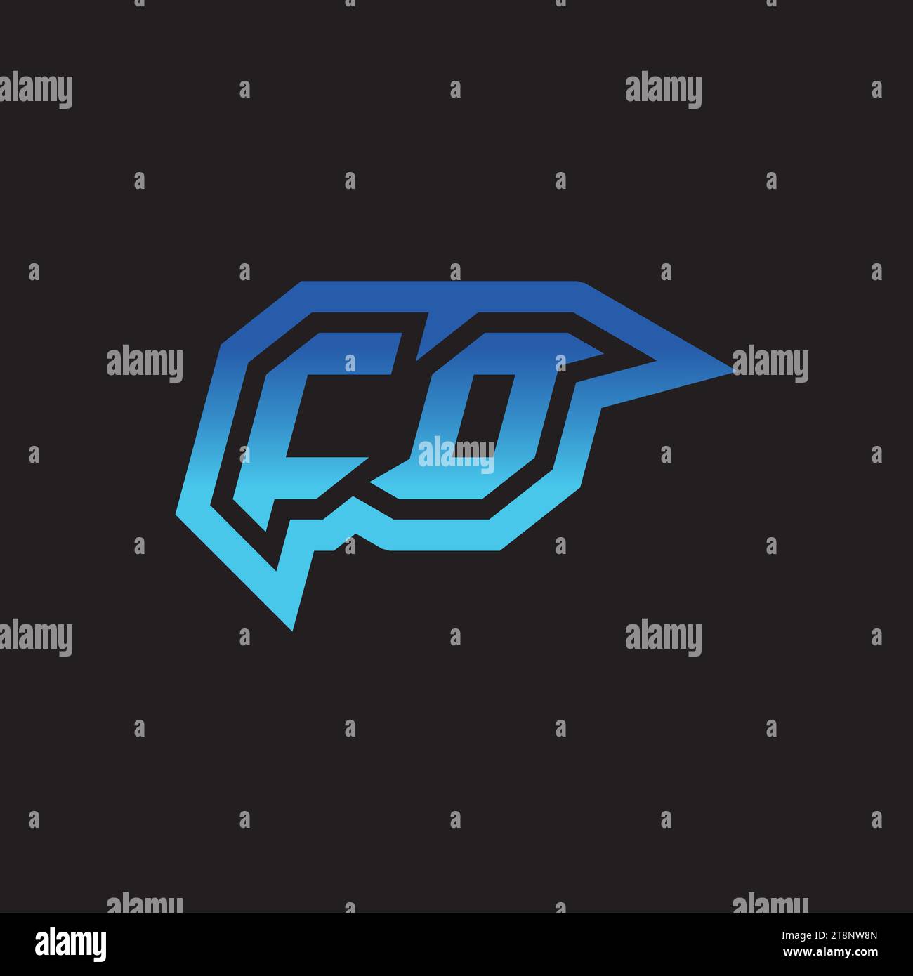 CO initial inspiration logo design esport and gaming clan ideas Stock ...