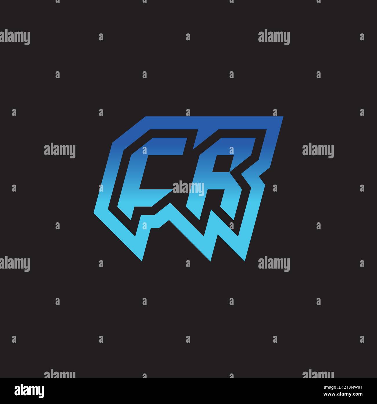 CR initial inspiration logo design esport and gaming clan ideas Stock ...