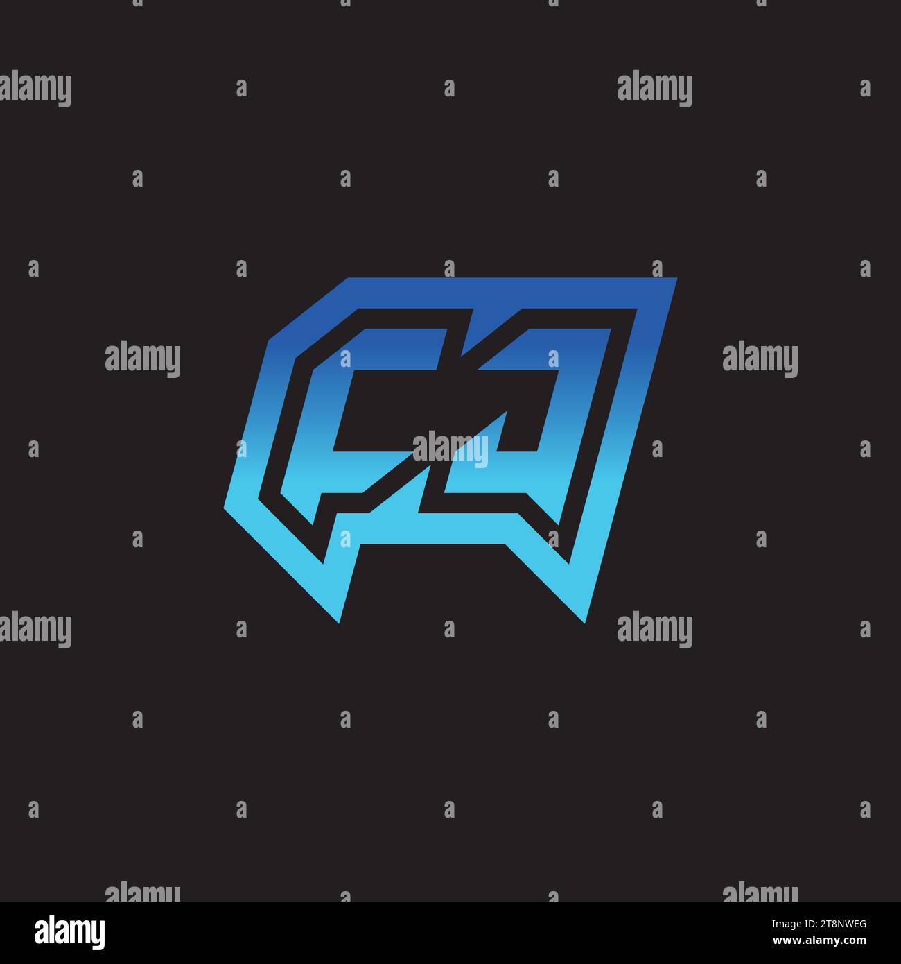 CJ initial inspiration logo design esport and gaming clan ideas Stock ...