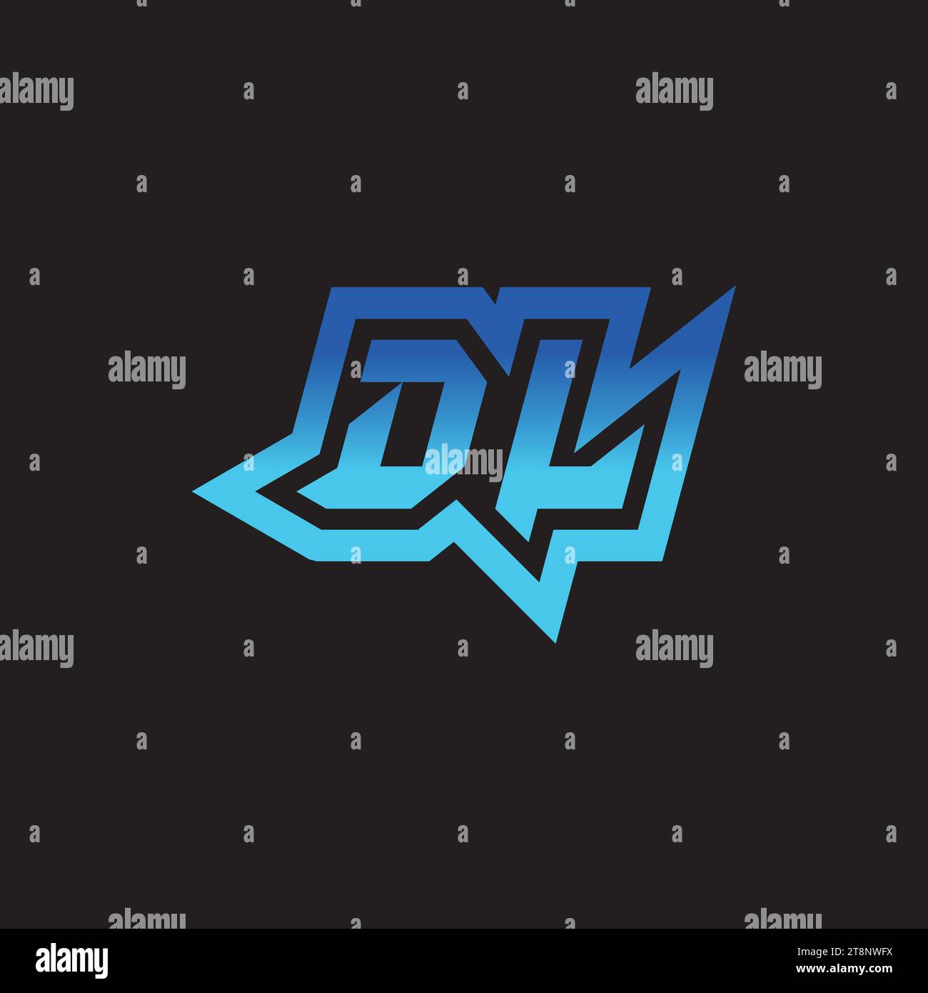 DL initial inspiration logo design esport and gaming clan ideas Stock ...