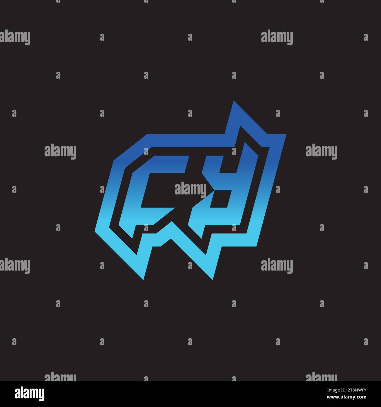 CY initial inspiration logo design esport and gaming clan ideas Stock ...