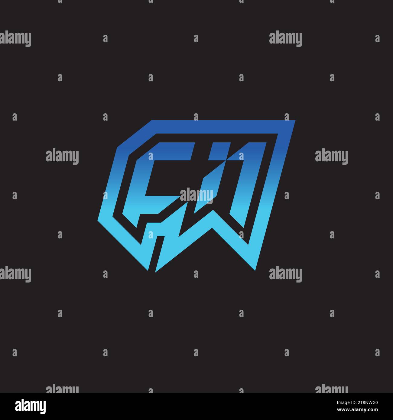 CN initial inspiration logo design esport and gaming clan ideas Stock ...