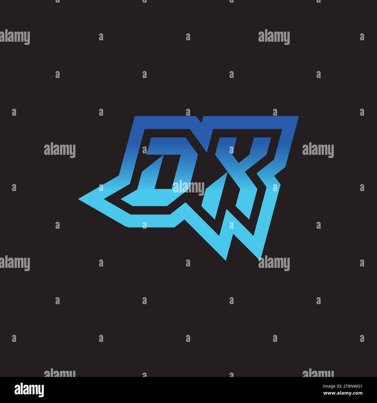 DX initial inspiration logo design esport and gaming clan ideas Stock ...