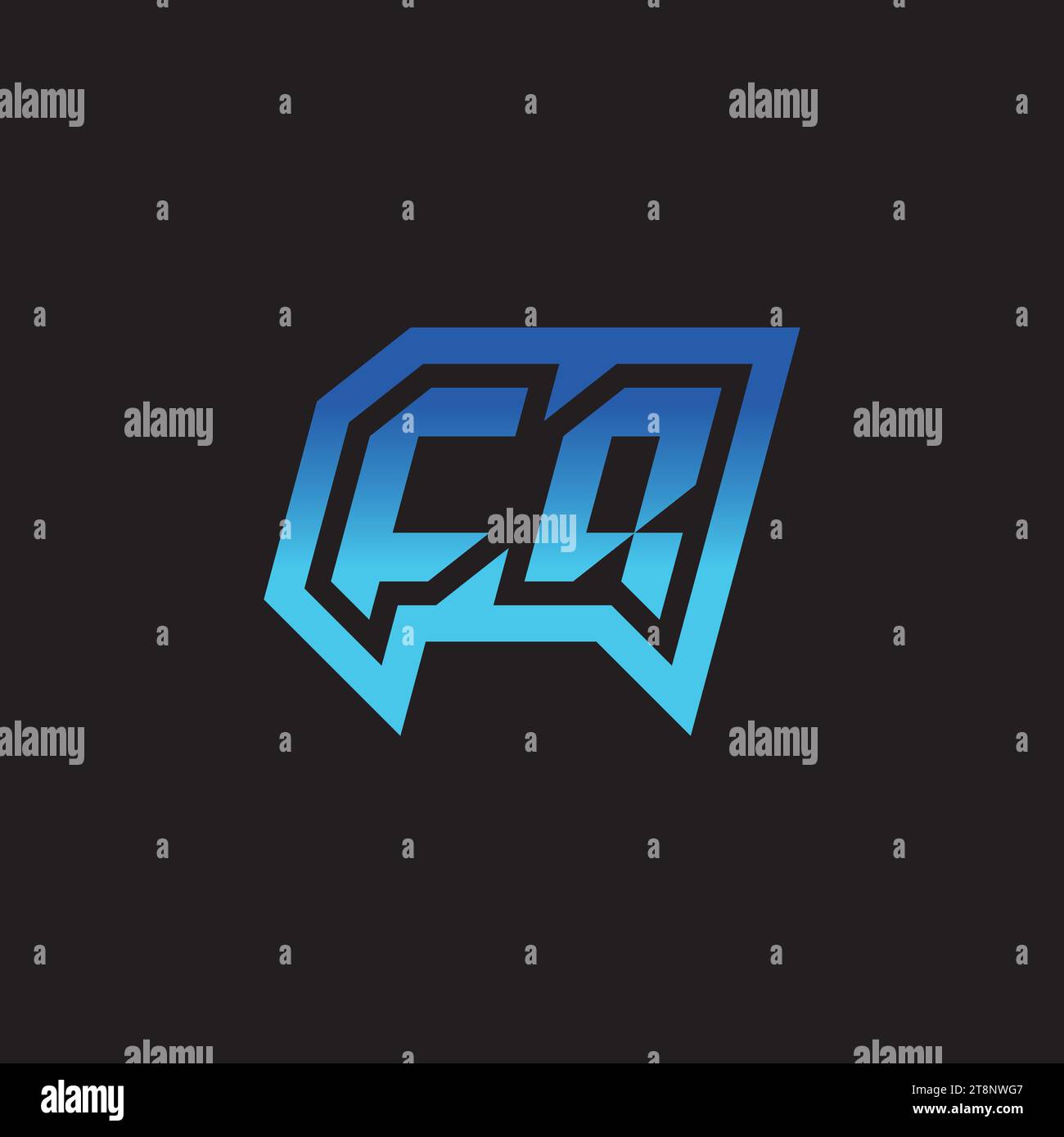 CQ initial inspiration logo design esport and gaming clan ideas Stock ...