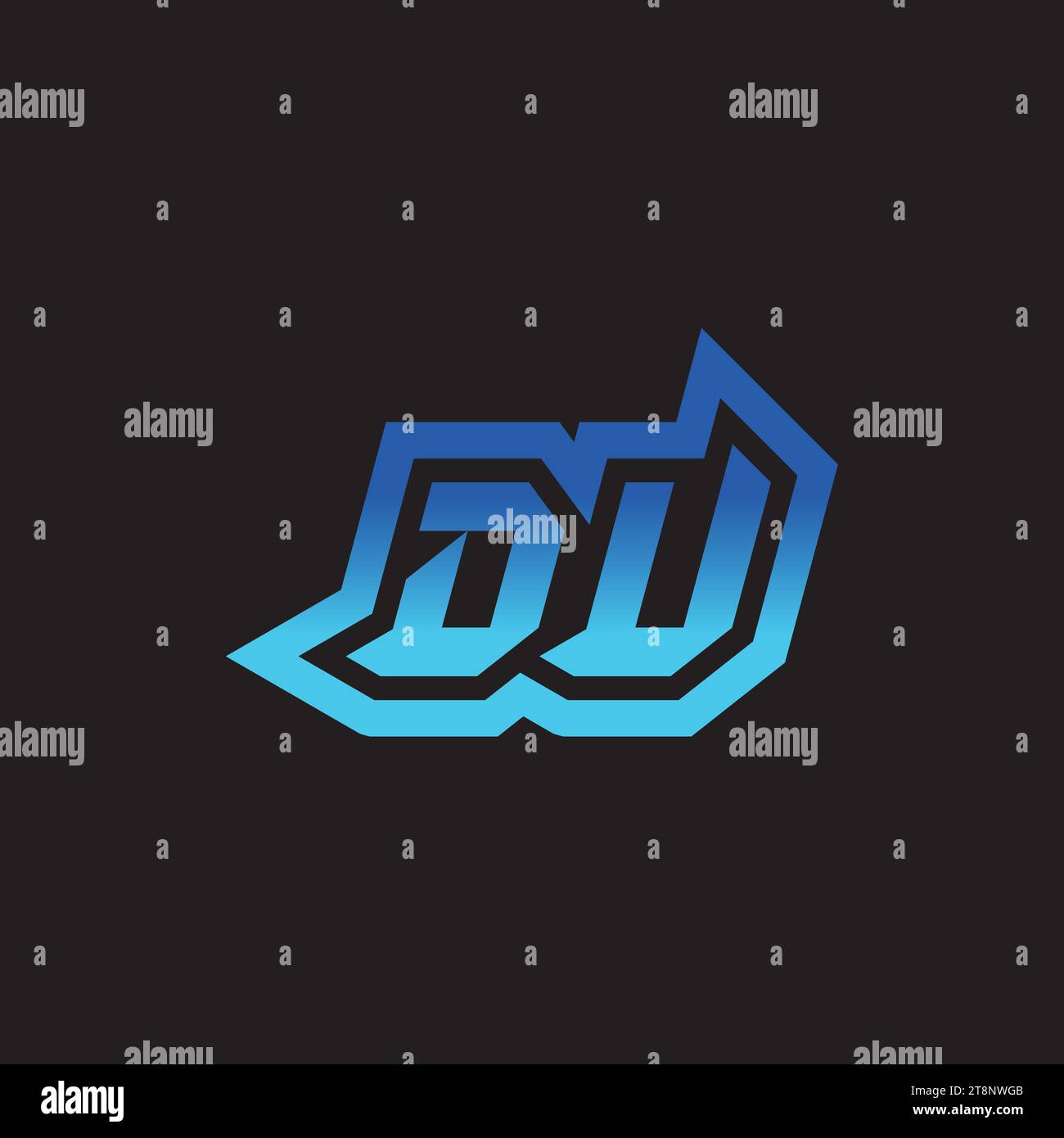 DU initial inspiration logo design esport and gaming clan ideas Stock ...