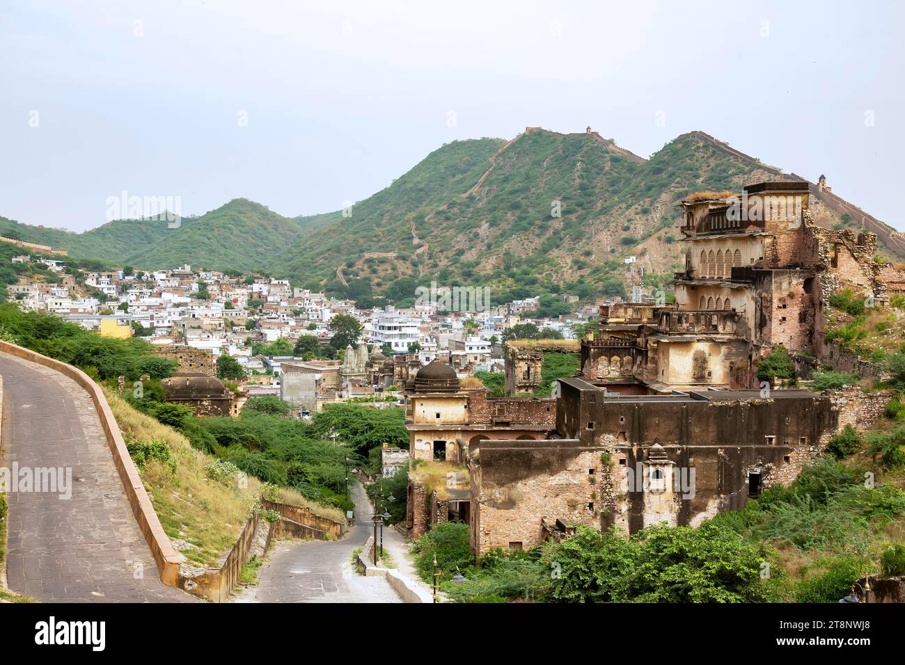 Top view from Amer fort also known as Amber fort, Amber Palace located ...