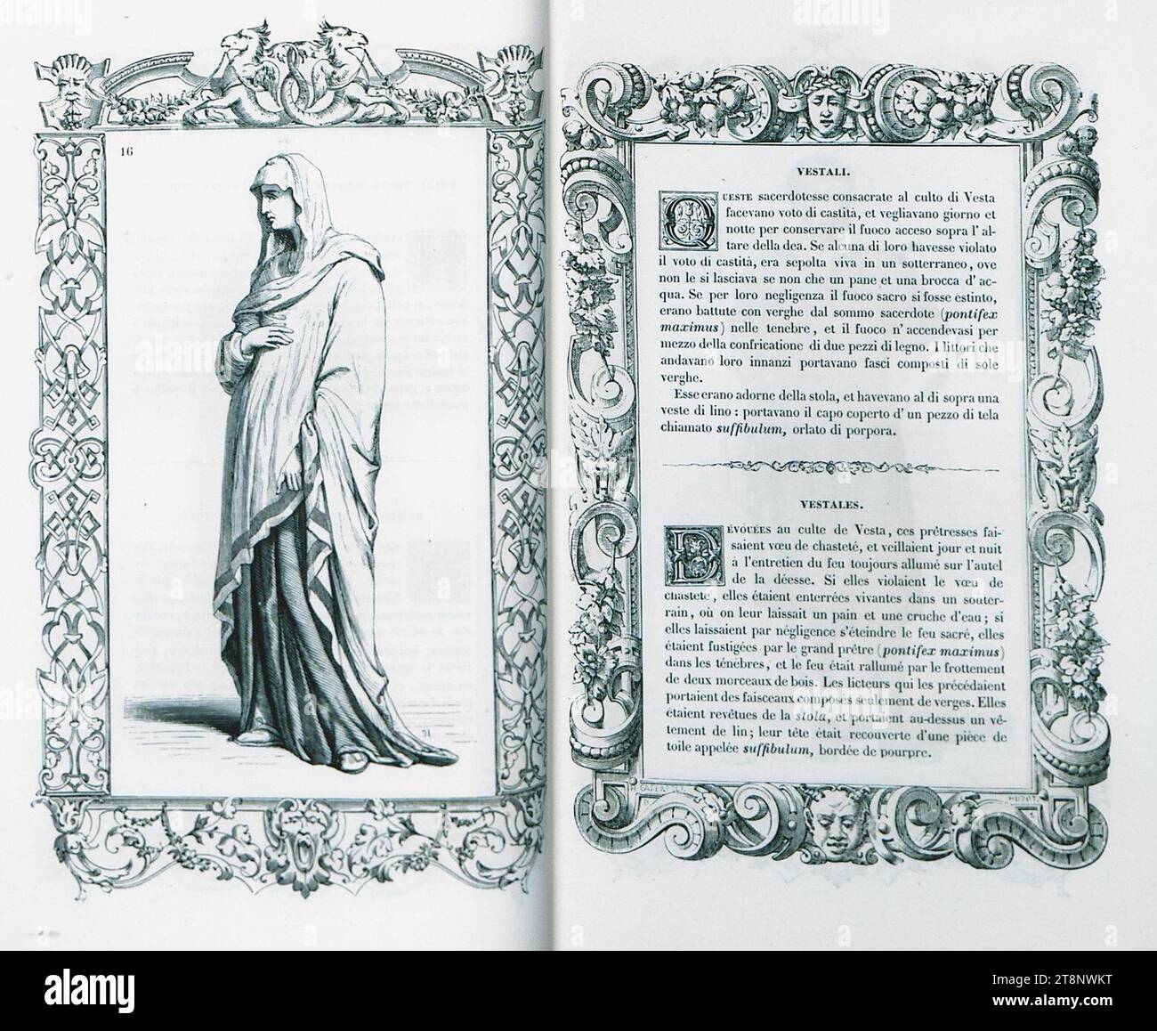 Vestali - Vecellio Cesare - 1860 Stock Photo - Alamy