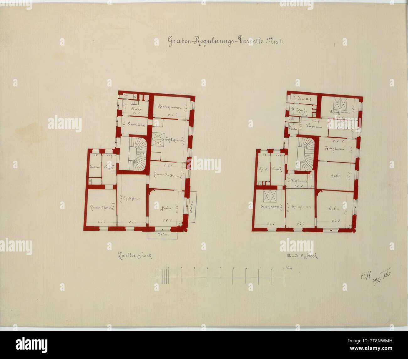 Vienna I, Graben parcel 2, residential and commercial building, 2nd ...