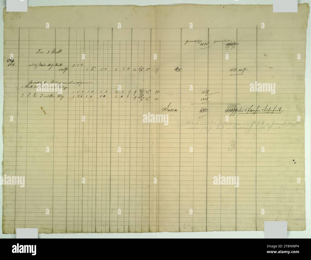 Vienna I, Graben 31, Azienda-Hof, calculation table, Carl von Hasenauer ...