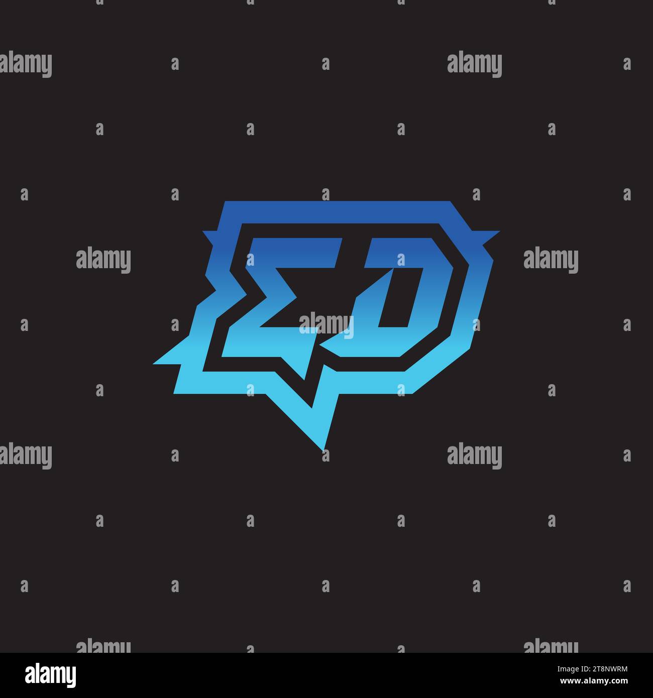 ED initial inspiration logo design esport and gaming clan ideas Stock ...