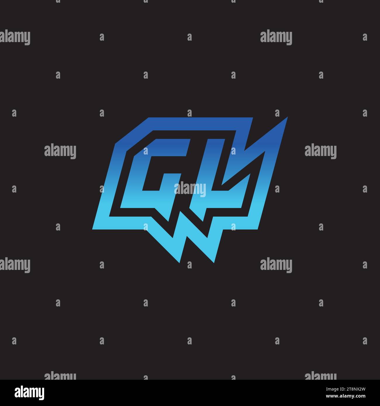 Gl gaming logo Stock Vector Images - Alamy