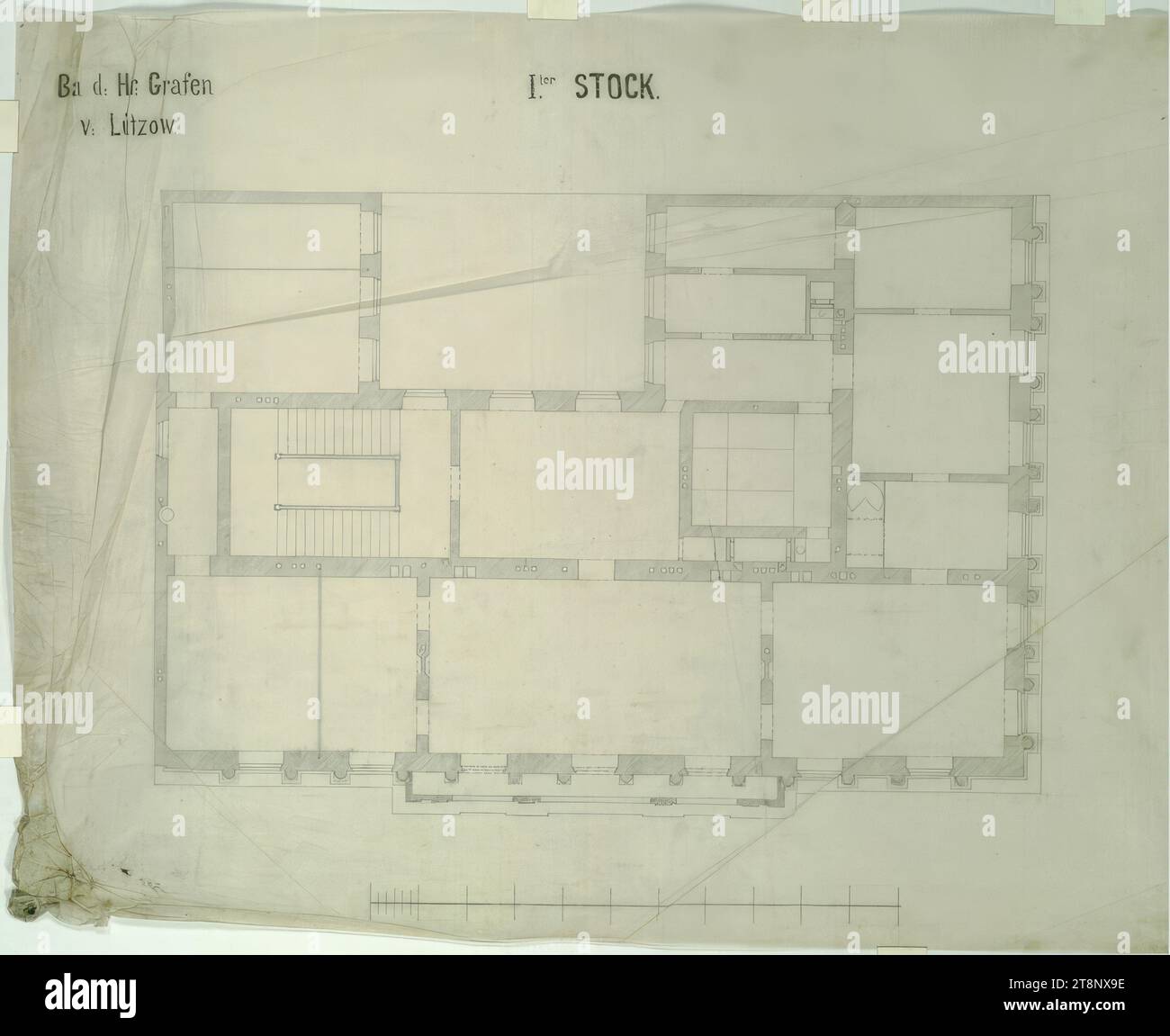 Vienna I, Bösendorferstraße 13, Palais Lützow, 1st floor, floor plan ...