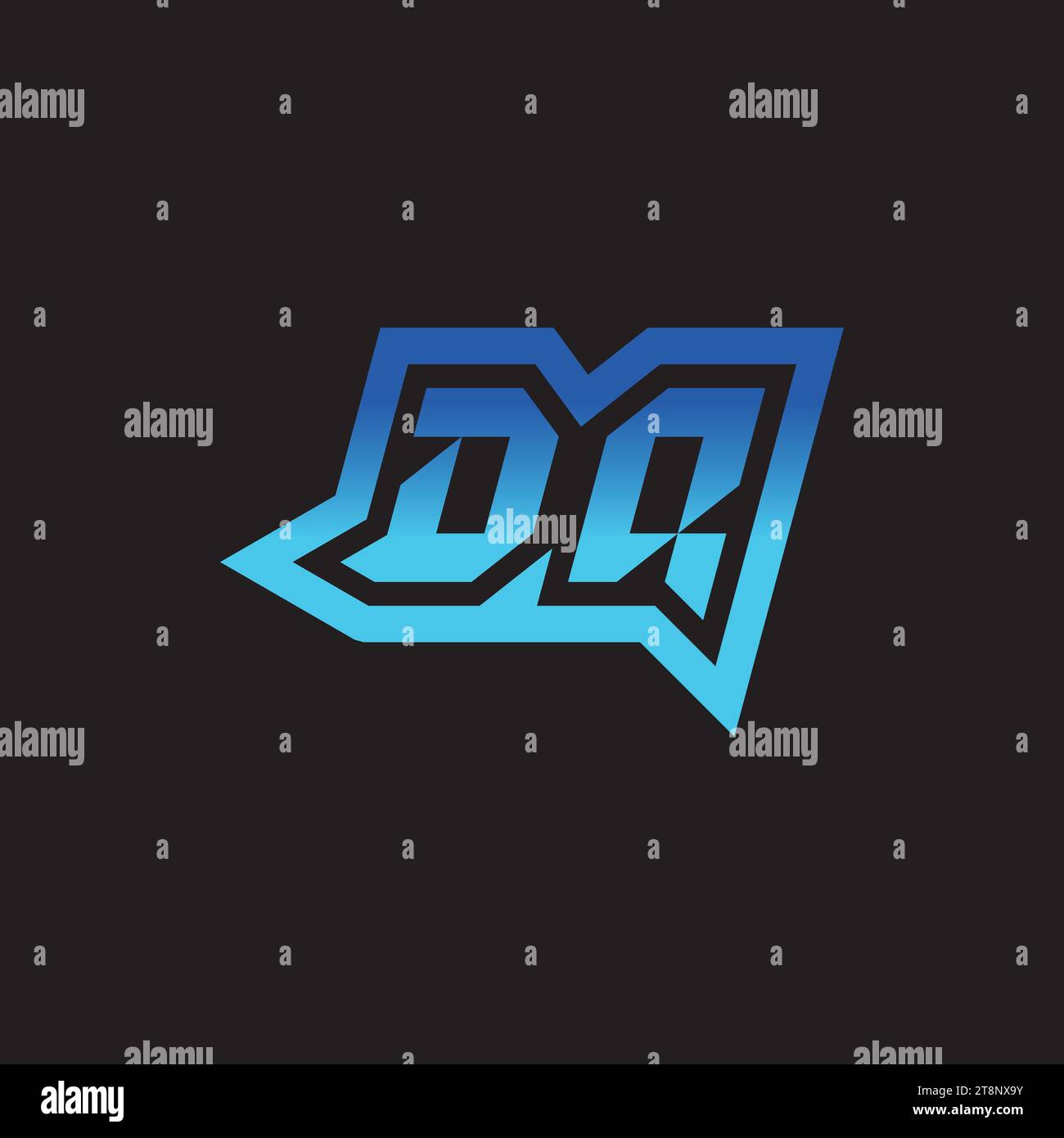 DQ initial inspiration logo design esport and gaming clan ideas Stock ...