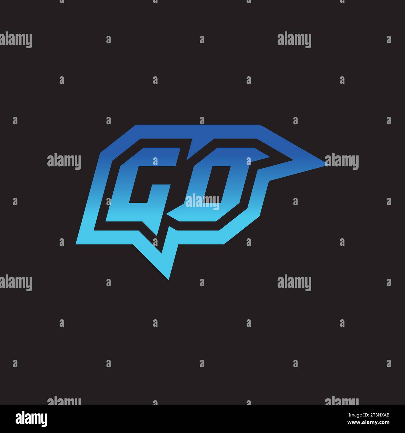 GO initial inspiration logo design esport and gaming clan ideas Stock ...