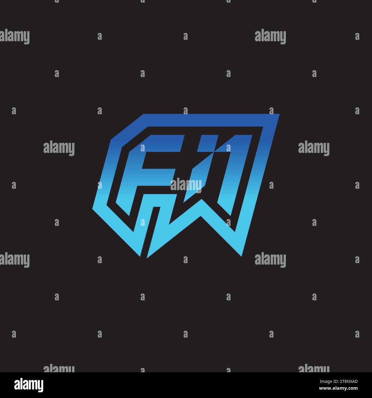 FN initial inspiration logo design esport and gaming clan ideas Stock ...