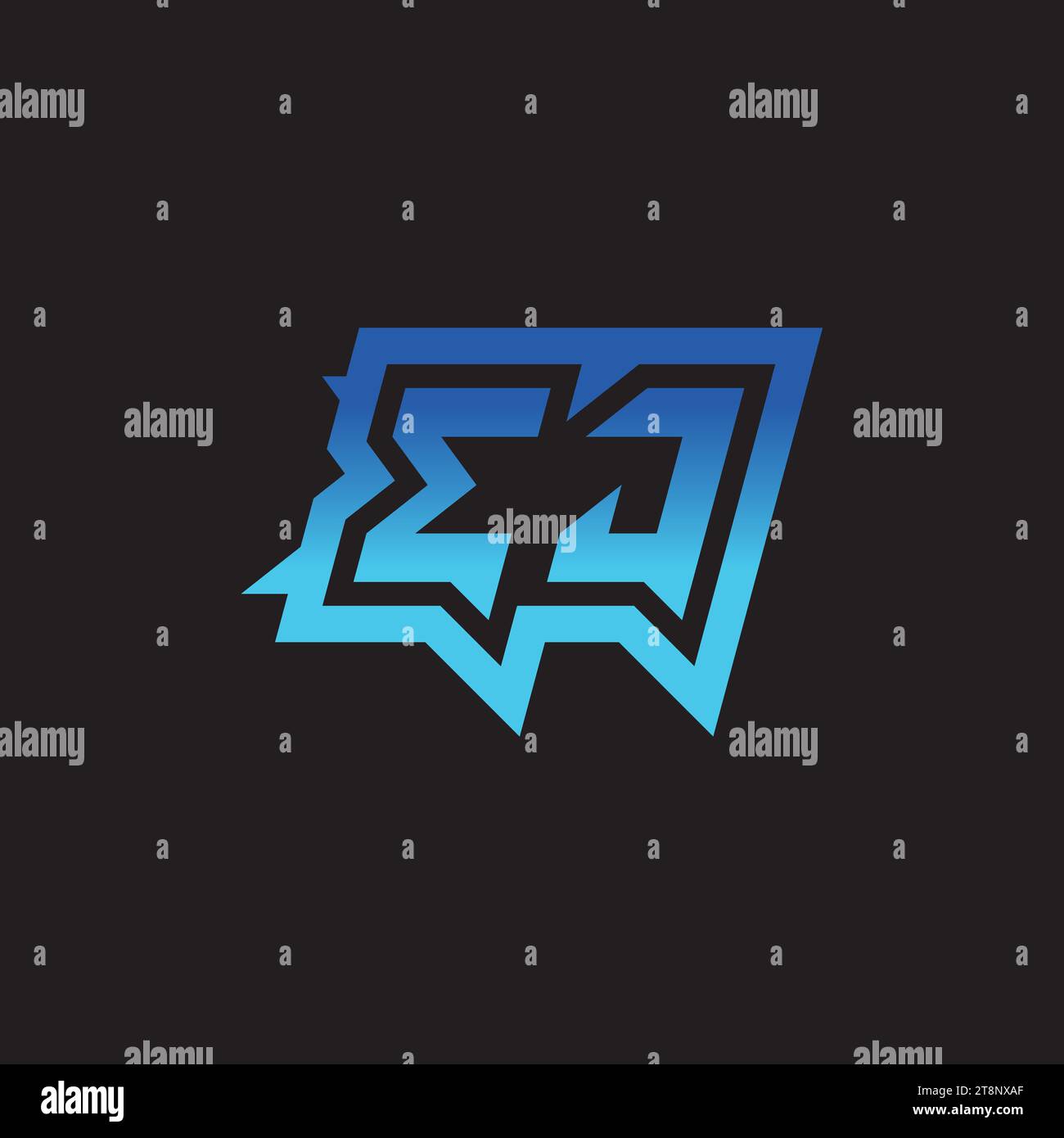 EJ initial inspiration logo design esport and gaming clan ideas Stock ...